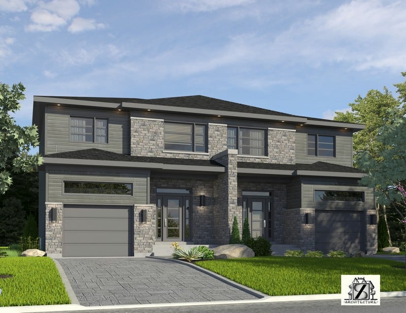 Modèle de maison neuve Semi Détaché - Le CARDINAL - Habitations Sylvain ...